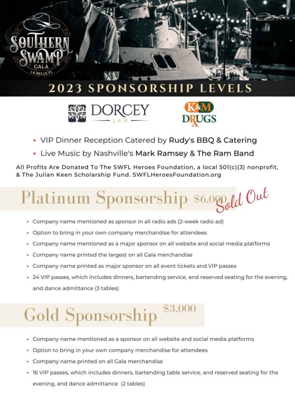 2023 Southern Swamp Gala – Event to Benefit SWFL Heroes Foundation ...
